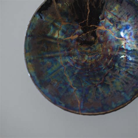 Kintsugi Bowl Blue Moon Handmade Japanese Kintsugi Art Millennium