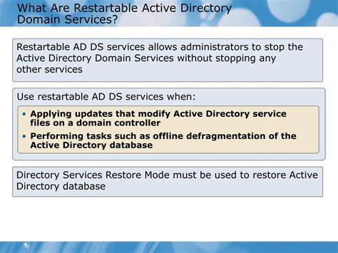 PPT Module Implementing An Active Directory M Domain Services Maintenance Plan PowerPoint