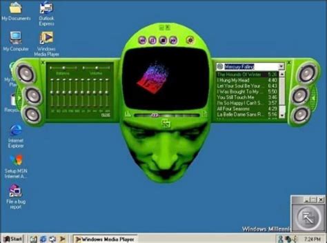 Windows Media Player Green Dude Skin Nostalgia