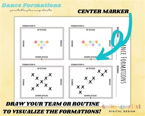 Dance Formations Planning Sheet For Choreography Printable Dance