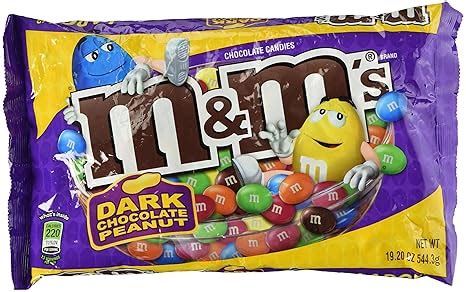 Mandms Dark Chocolate Peanut Chocolate Candies 192 Oz 544g Amazon
