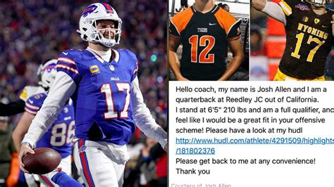 Bills Qb Josh Allens Desperate Note For Wyoming Hc To Recruit Him