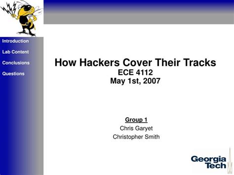 Ppt How Hackers Cover Their Tracks Ece 4112 May 1st 2007 Powerpoint Presentation Id842437