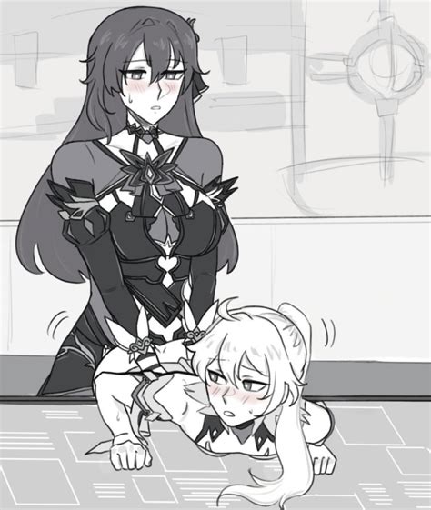 Rule 34 2girls Kopiikopii Ambiguous Penetration Bent Over Bent Over Table Blush Clothed Sex