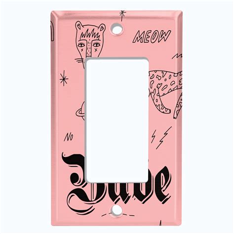 Worldacc Cute Babe Cartoon Boho 1 Gang Toggle Light Switch Wall Plate