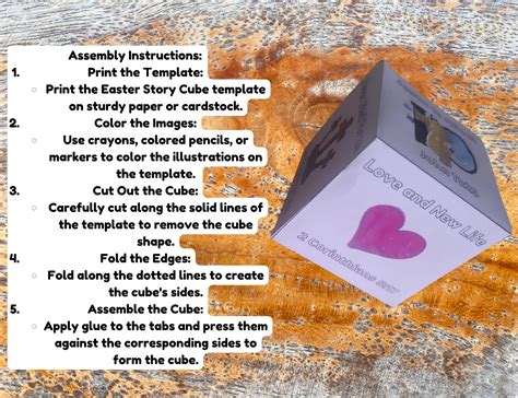 Easter Story Cube Craft Kit Printable Bible Activity Pdf Etsy