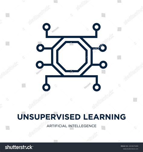 Unsupervised Learning Icon Artificial Intellegence Future Stock Vector Royalty Free 2203675499