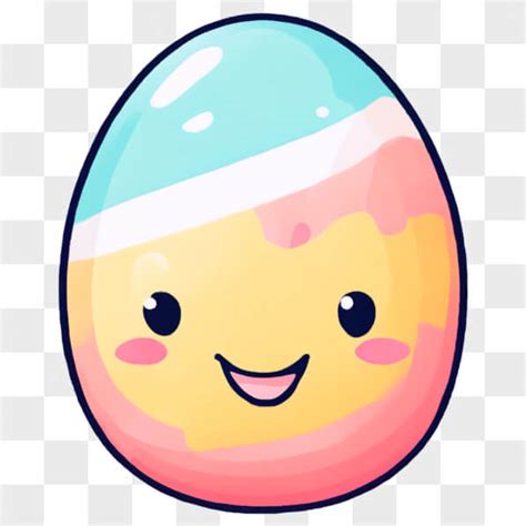 Download Kawaii Easter Egg Cute And Colorful Reminder Online Creative Fabrica