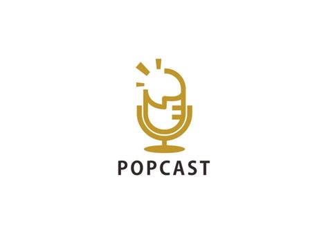 팟캐스트 로고 디자인 템플릿 프리미엄 벡터