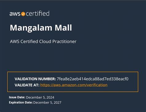 Mangalam Mall On Linkedin Proud To Share That Ive Achieved My Aws