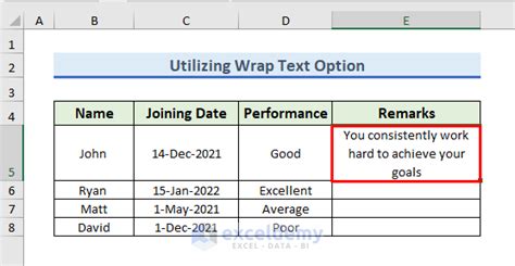 How To Write A Paragraph In Excel Cell 5 Easy Ways Exceldemy