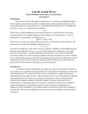 Understanding Sound Waves Experiments On Wave Behavior And Course Hero