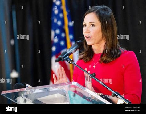 Sen Katie Britt Speaks As She Visits Singin River Live Monday March