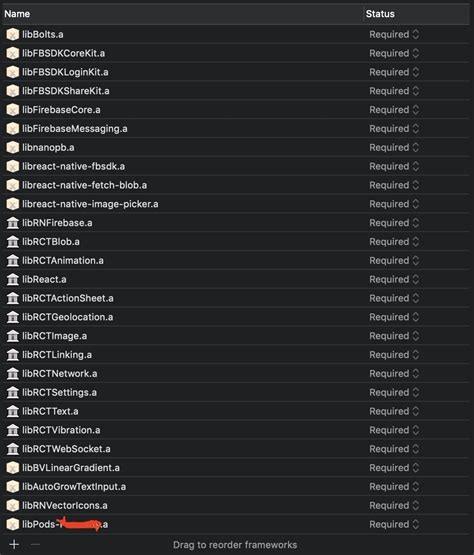 xcode react native ios library not found for lbolts stack overflow