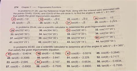Solved 274 Chapter 7 Trigonometric Functions In Problems