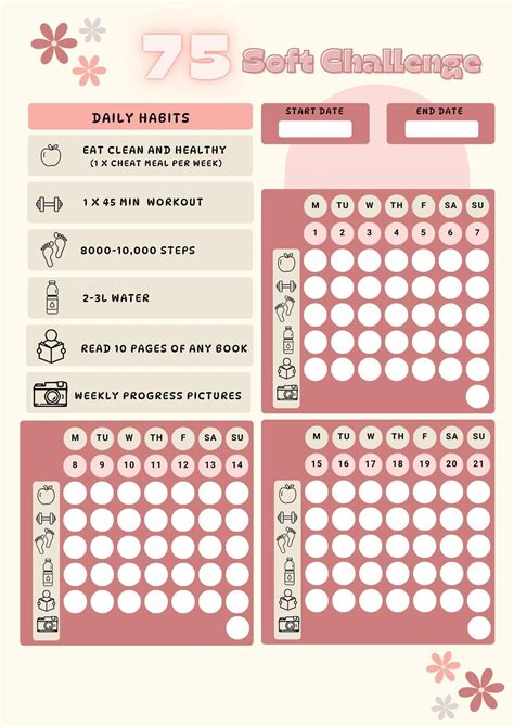 75 Soft Challenge Tracker Artofit