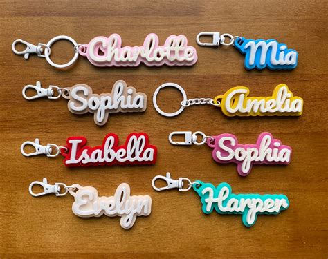 Bulk 51020 Custom Personalized 3d Printed Name Keychains Keyring