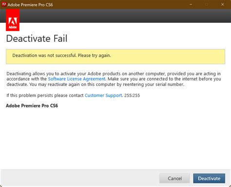 Premiere Pro Cs6 How To Deactivate Old Activation Adobe Product Community 14769786