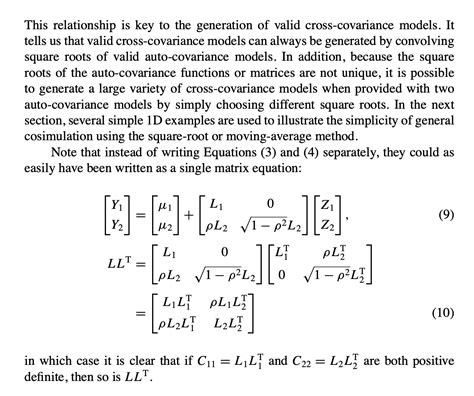 Matrices Showing Positive Definiteness Of Joint Process With Cross Correlation Mathematics