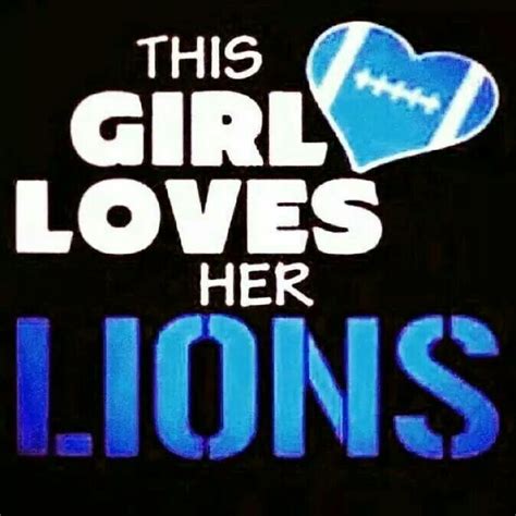 This Girl Loves Her Lions Logo With A Football Ball In The Center And