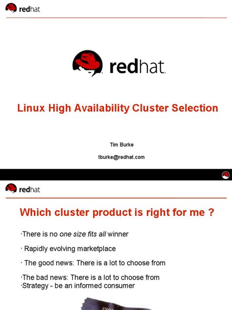 Linux High Availability Cluster Selection Pdf Computer Cluster Linux