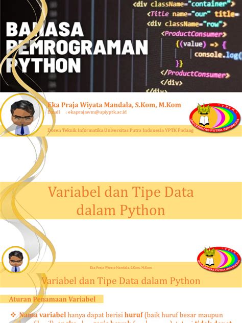 03 Variabel Tipe Data Percabangan Perulangan Fungsi Python Pdf