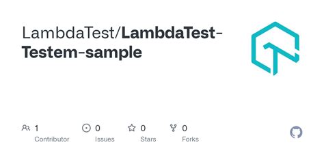 GitHub LambdaTest LambdaTest Testem Sample
