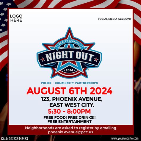 National Night Out Poster Template Postermywall