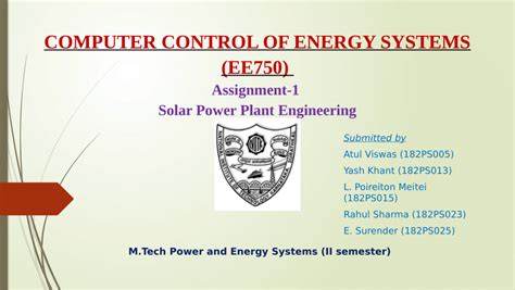 Pdf Solar Power Plant Modelling