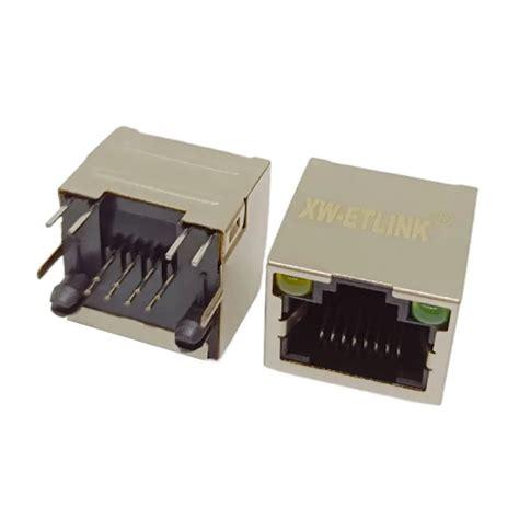 Port Mini Connecteur Rj Female Connector Led Pin Cat Cat Network Ethernet Rj Connector