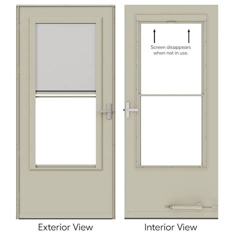 Larson Douglas 30 In X 81 In Almond Wood Core Reversible Hinge Storm