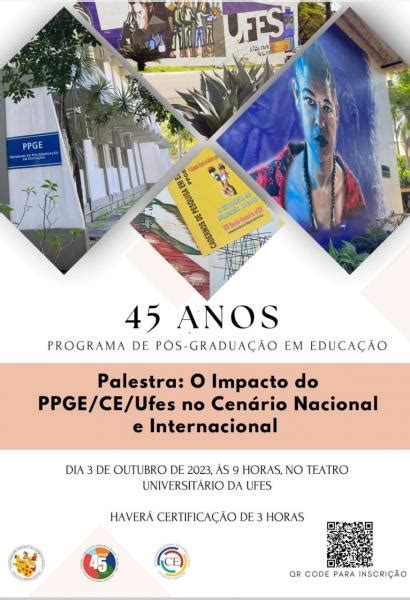 Ppge Comemoração De 45 Anos Do Ppge Ce Ufes Centro De Educação
