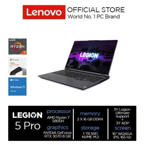 Jual Lenovo Legion Pro Ach H Jq Jrid Wqxga Ips R H Rtx Gb Tb W Grey