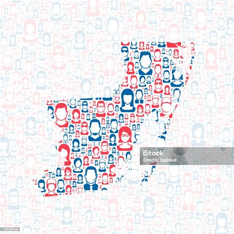 메릴랜드주 우스터 카운티 파란색과 빨간색 인물이 있는 지도 Political Party에 대한 스톡 벡터 아트 및 기타 이미지