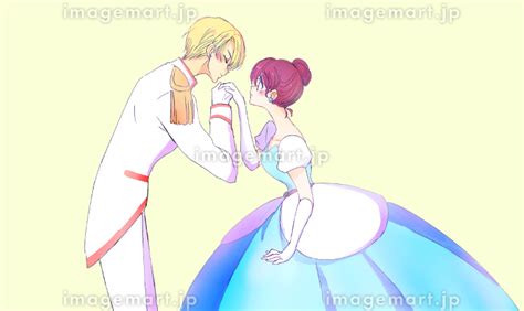 お姫様の手の甲にキスする王子様のイラスト素材 200918936 イメージマート