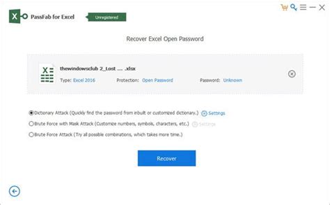 Recover Forgotten Excel Passwords Using Passfab For Excel