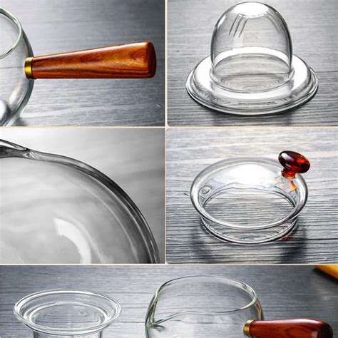 350 500 мл режим S чай Ming чайник нагреваемый боросиликатный стеклянный чайник с деревянной