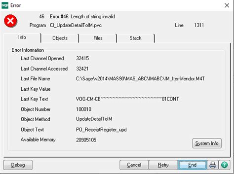 How To Report A Sage 100 Error Message To Dwd Support Dwd Technology