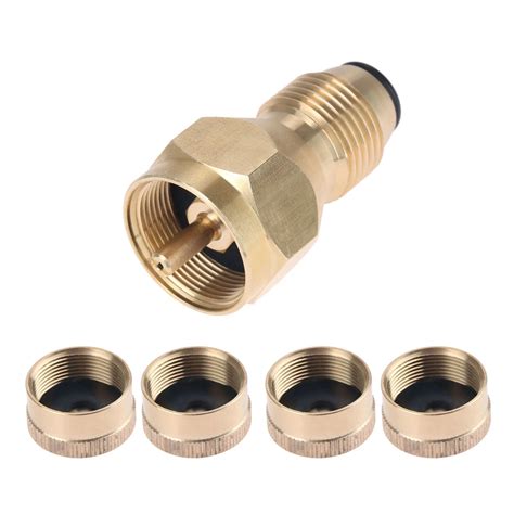 솔리드 황동 프로판 리필 어댑터 Pol ~ 1lb 프로판 탱크 캡 4 개 1lb 프로판 탱크 병 실린더 야외 그릴 1pc Aliexpress