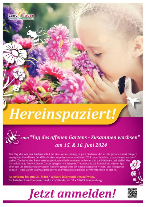 Tag Des Offenen Gartens S Chsischer Landfrauen Verband E V