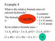 Calculating Relative Formula Masses Presentation In GCSE Chemistry