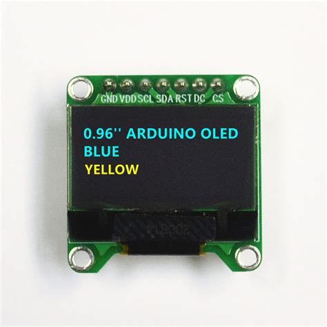 0 96 arduino oled 디스플레이 128 x64 흑백 노란색 파란색 4 와이어 spi 인터페이스 상점