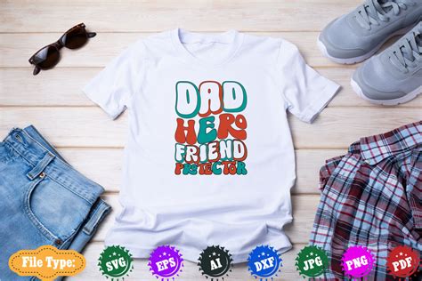 Dad Hero Friend Protector Retro Svg Graphic By Craftvalley Gallery