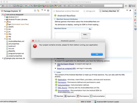 Eclipse Error When I Want Run Android Apps Stack Overflow