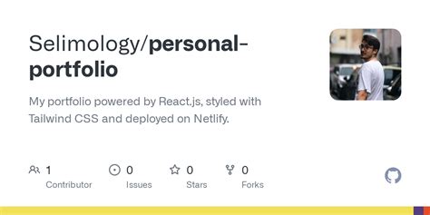 Github Selimologypersonal Portfolio My Portfolio Powered By Reactjs Styled With Tailwind