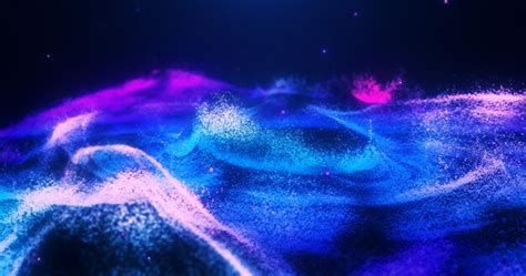 Premium Photo Abstract Moving Blue Futuristic Landscape Of Particles And Dots Of Energetic