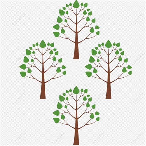 Branch Pattern Brown Leaves Brown Green Green Trees Free Png And