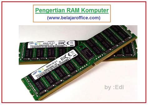 Pengertian RAM Komputer Fungsi Dan Jenisnya Belajar Office
