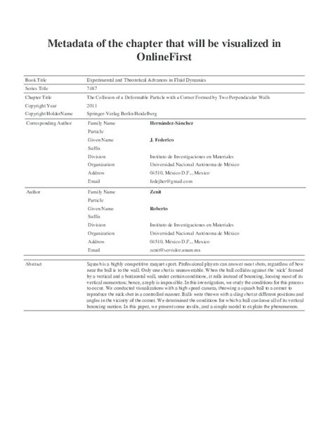 Pdf The Collision Of A Deformable Particle With A Corner Formed By
