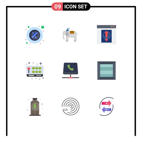 Mobile Ui Interface Vector Art Png Mobile Interface Flat Color Set Of 9 Pictograms Of Help Of